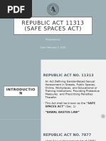 RA 11313 (2019) (Safe Spaces Act) | PDF | Sexual Harassment | Harassment