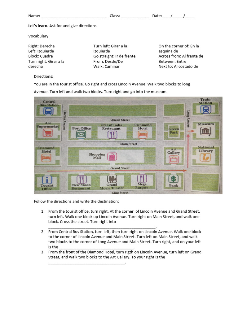Directions | PDF | Linguistics