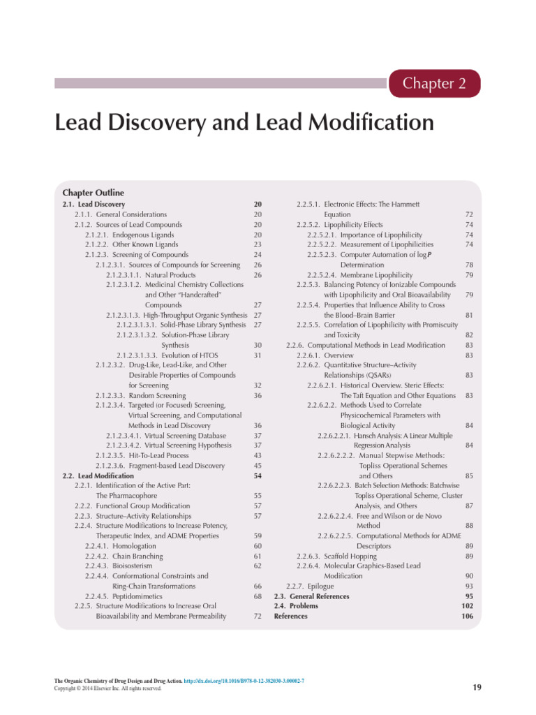 Chapter 2 Lead Discovery and Lea 2014 The Organic Chemistry of Drug Design | PDF ...