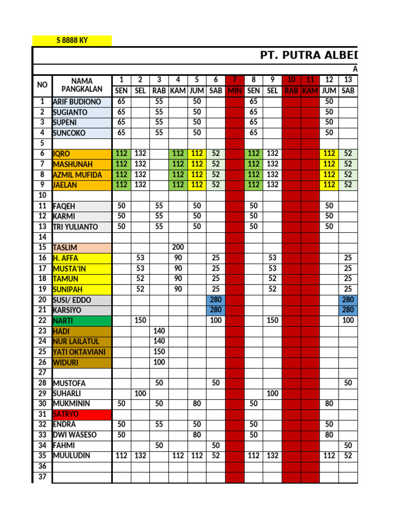 Jadwal April 2024 HR | PDF