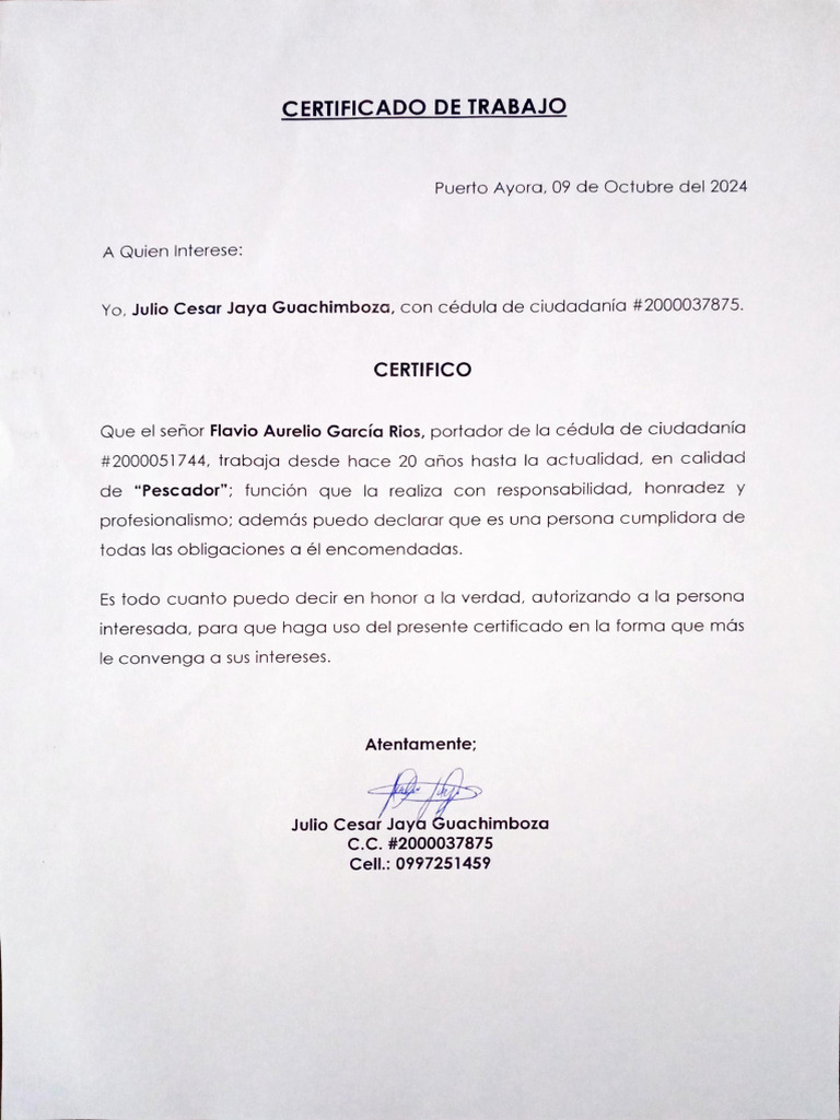 Documento Personal | PDF