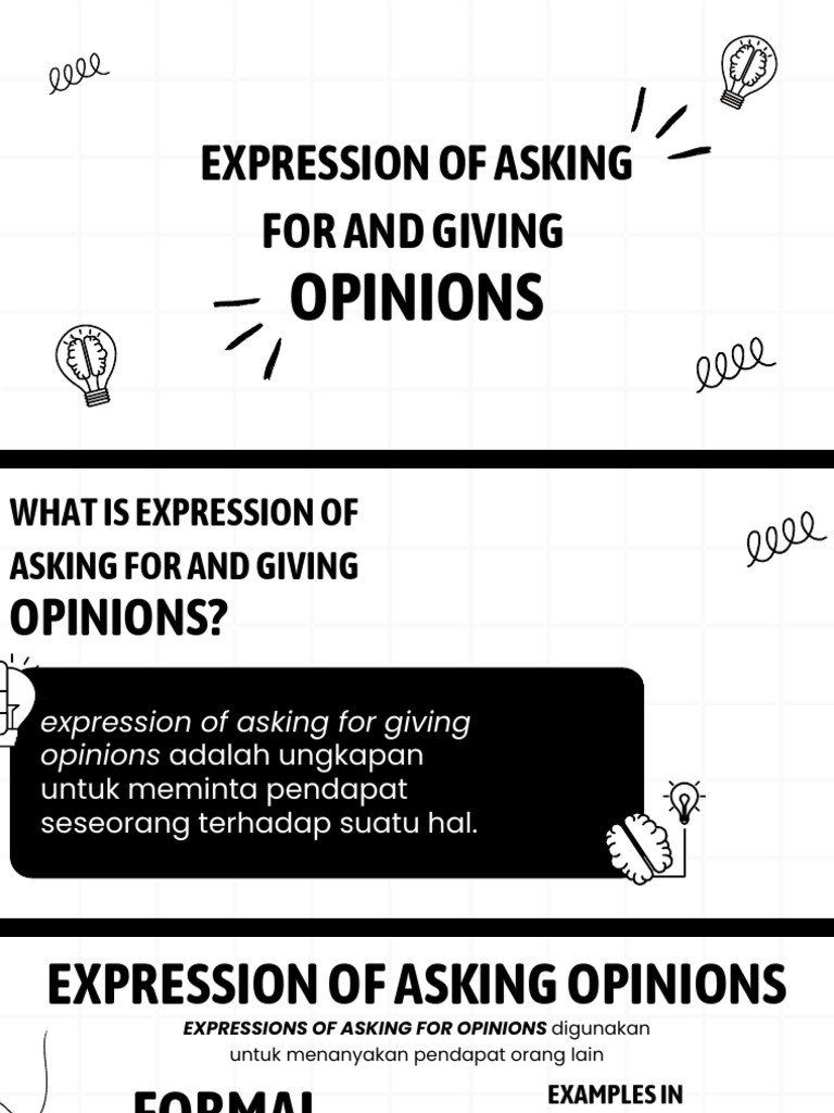 Asking and Giving Opinions Guide | PDF