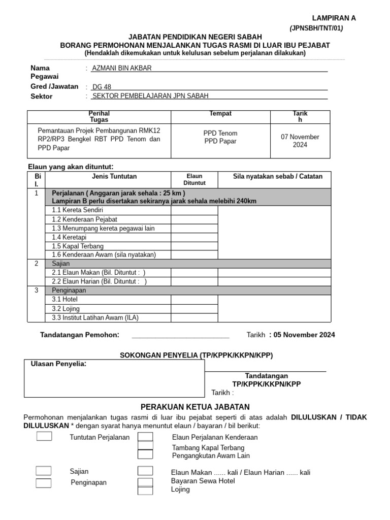 LA Pemantauan Projek Pembangunan RMK12 RP2RP3 Bengkel RBT PPD Tenom Dan ...