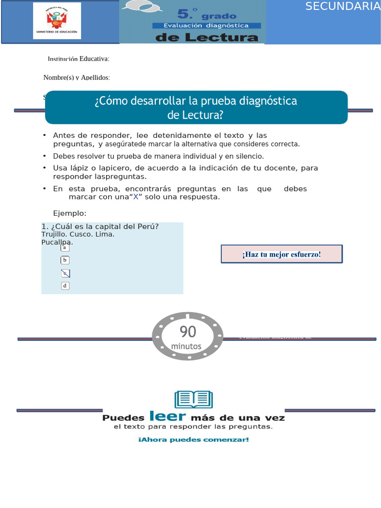 Fichas de Plan Lector para Inicial | PDF | Lima | Perú