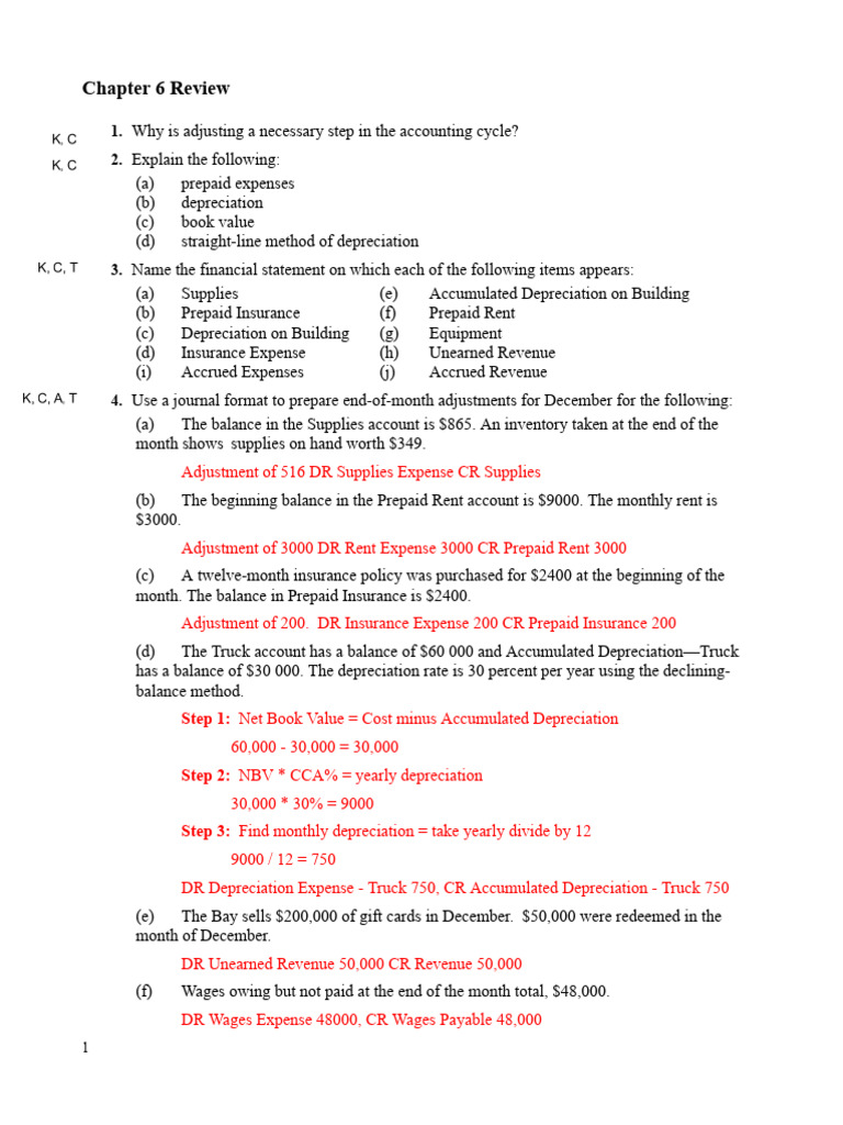 Accounting Cycle Adjustments Explained | PDF | Depreciation | Book Value
