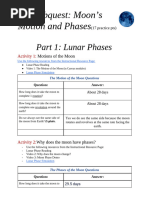 Project-Earth-Moon-Sun System Model-Student Guide | PDF | Moon | Earth