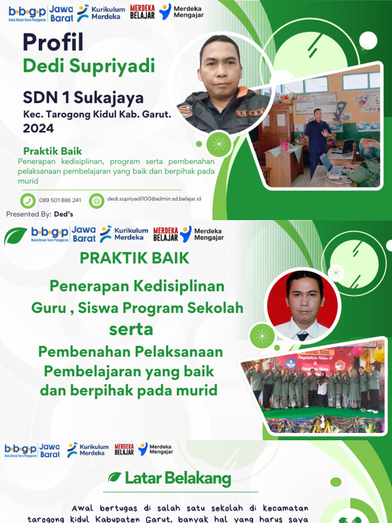 Praktik Baik - Program Sekolah - SDN 1 Sukajaya - Dedi Supriyadi - Compressed | PDF
