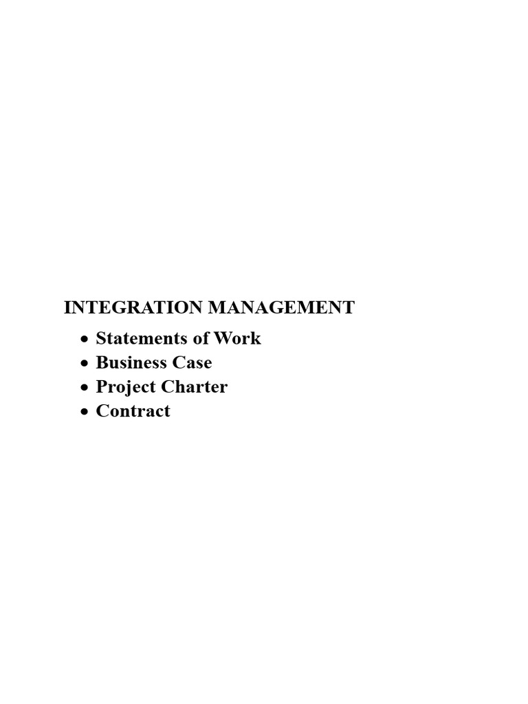 Integration Management | PDF