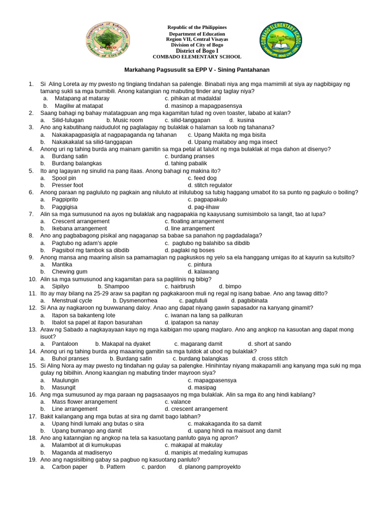 PT - Epp-He 5 - Q1 | PDF