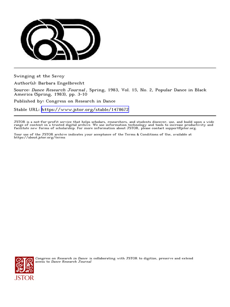 Harlem's Savoy Ballroom Legacy | PDF | Performing Arts | African ...