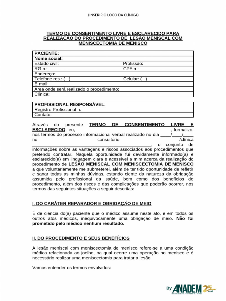 8 Joelho Lesao Meniscal Com Meniscectomia de Menisco | PDF | Joelho ...