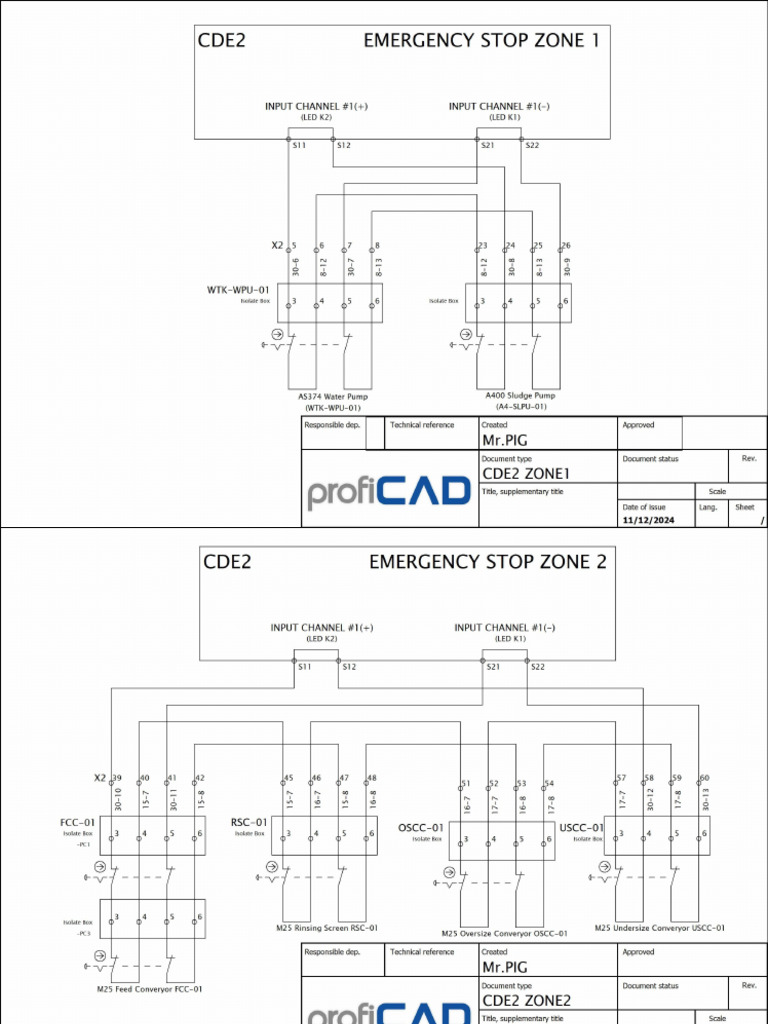 Cde2 Emergency Stop Zone 1-4 | PDF