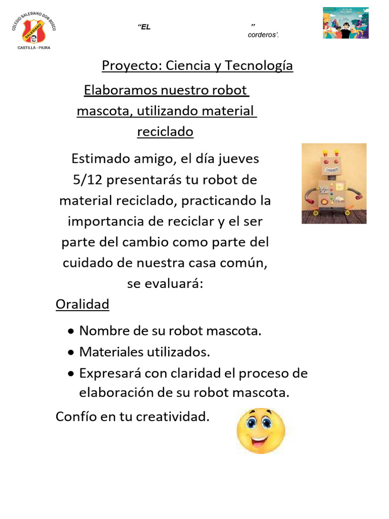 Proyecto Robot Mascota | PDF
