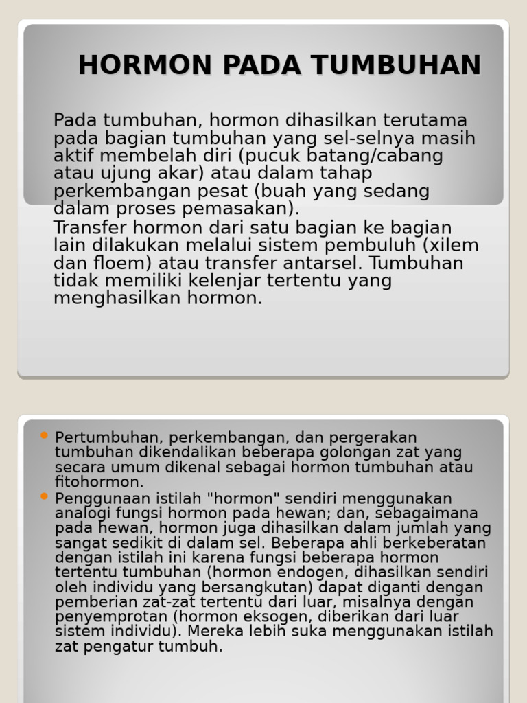 Hormon Pada Tumbuhan 1 | PDF