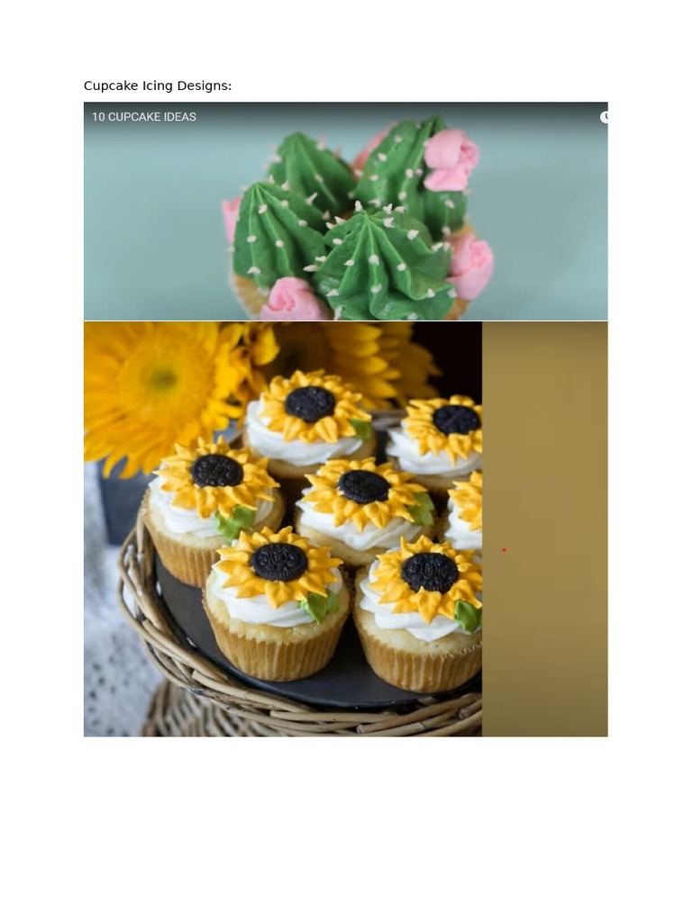 Cupcake Icing Designs | PDF