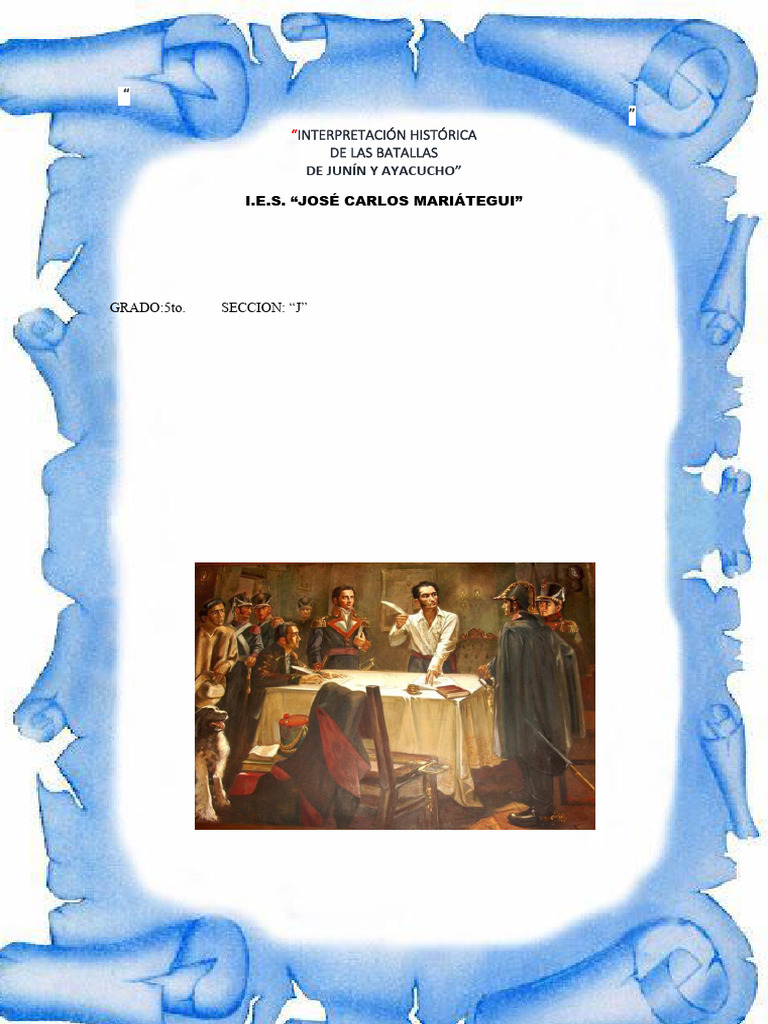 Interpretación de Junín y Ayacucho | PDF | Perú | América del Sur