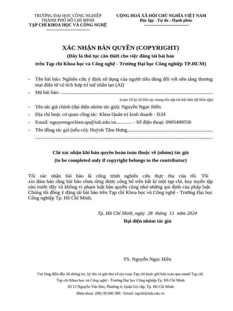 Xac Nhan Ban Quyen | PDF