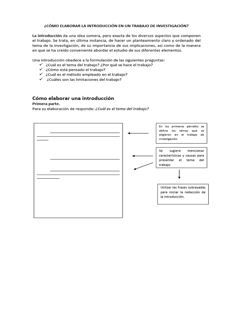 Como Elaborar Una Introduccion 1 | PDF | Discurso | Science