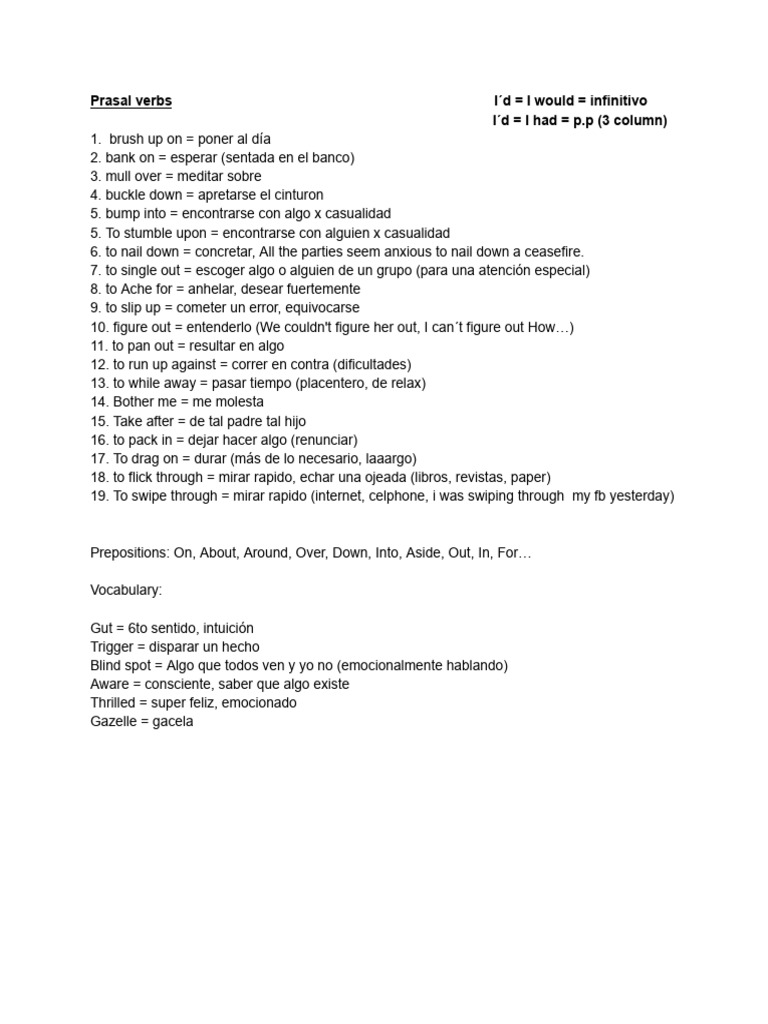 English Phrasal and Causative Verbs | PDF | Grammar | Semantic Units