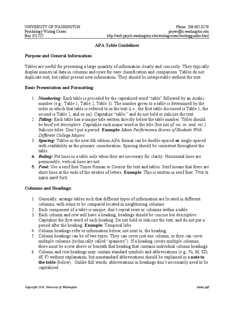 APA Table Format | PDF | Typefaces | Serif