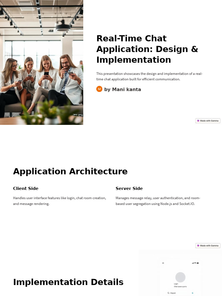 Real Time Chat Application Design And Implementation Pdf