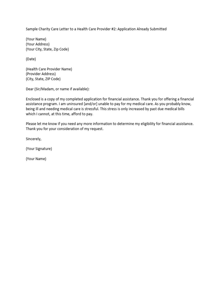Sample Financial Assistance Request Letter | PDF