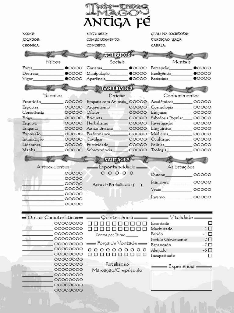 Antiga F - Ficha 4 Paginas - v1.0 | PDF