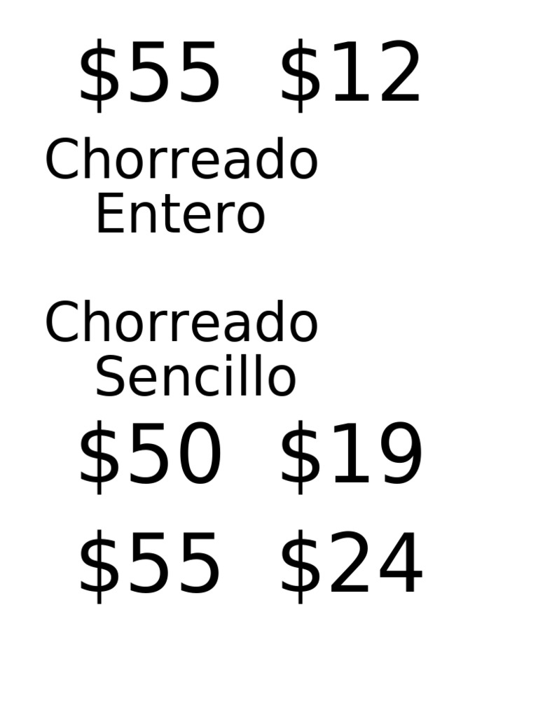 Chorreado Entero Chorreado Sencillo | PDF