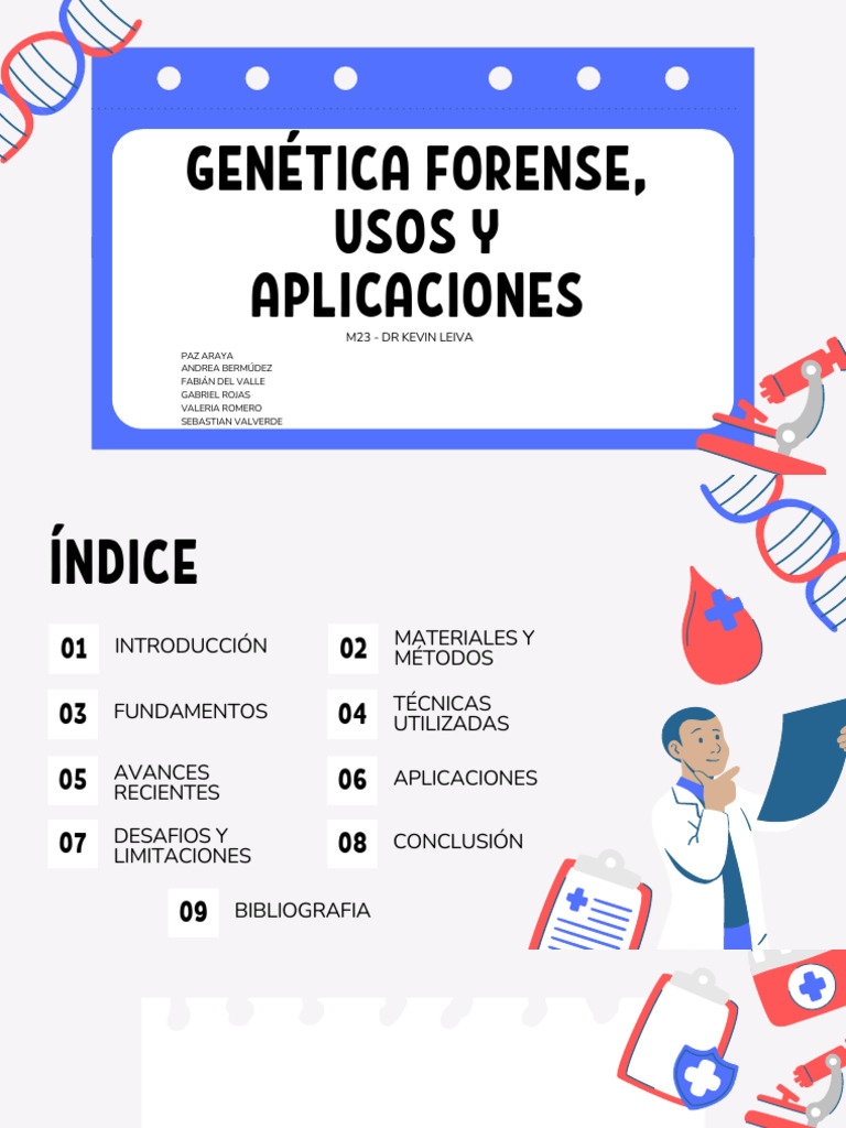 Genética Forense, Usos y Aplicaciones | PDF | Adn | Perfiles de ADN