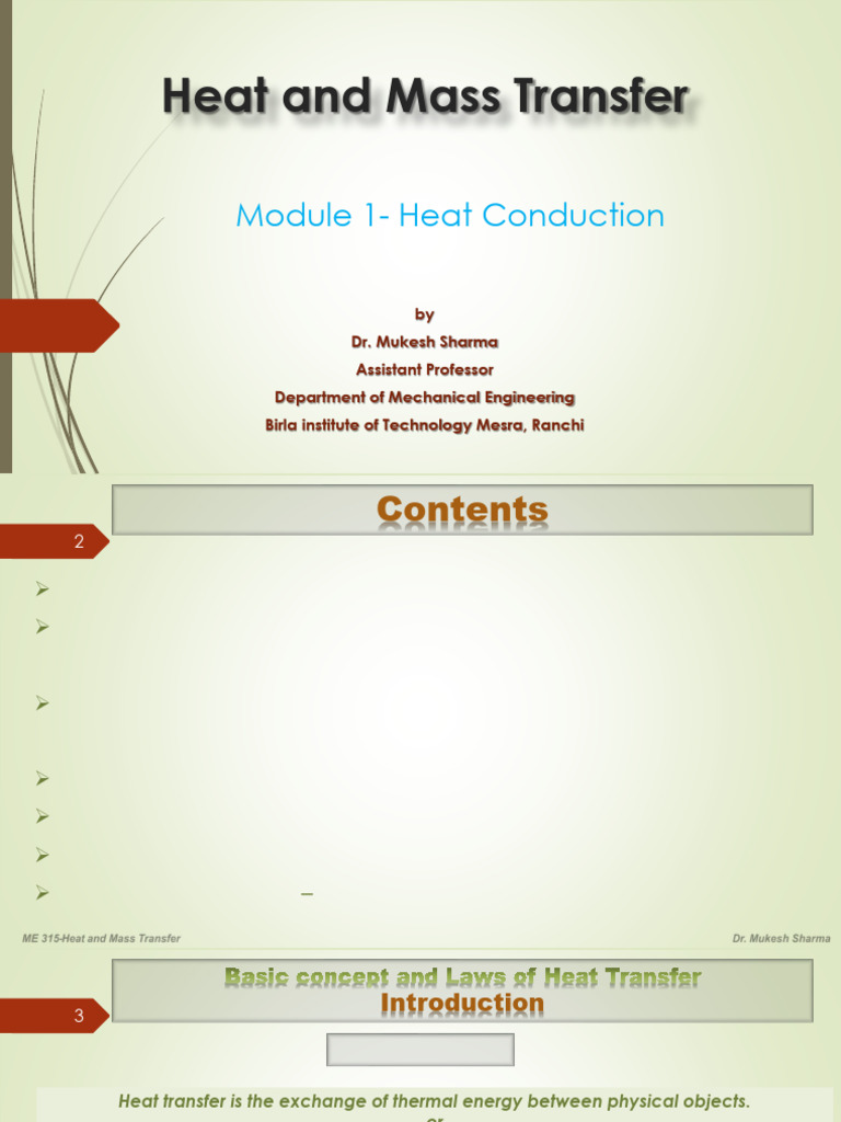 Heat Conduction | PDF | Heat Transfer | Thermal Conduction
