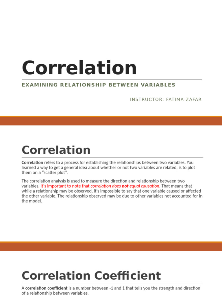 Lecture 7 Correlation Pdf Spearmans Rank Correlation Coefficient Multivariate Statistics
