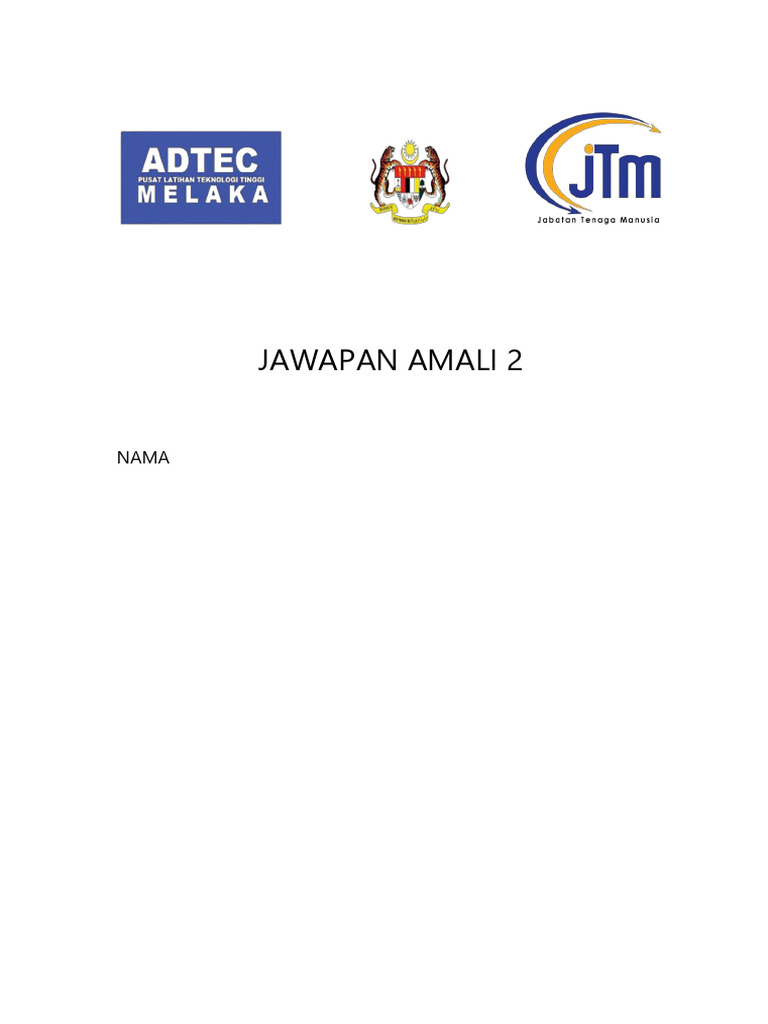 Jawapan Amali 2 | PDF