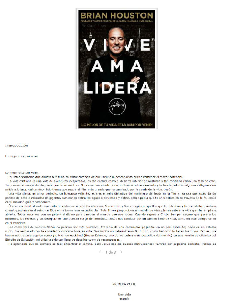Vive Ama Lidera - Brian Houston | PDF