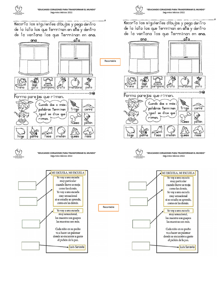 Recortable 1 Unidad 4 | PDF
