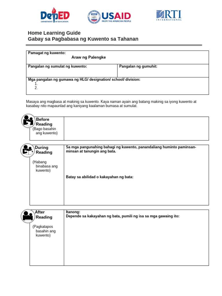 Home Learning Guide | PDF