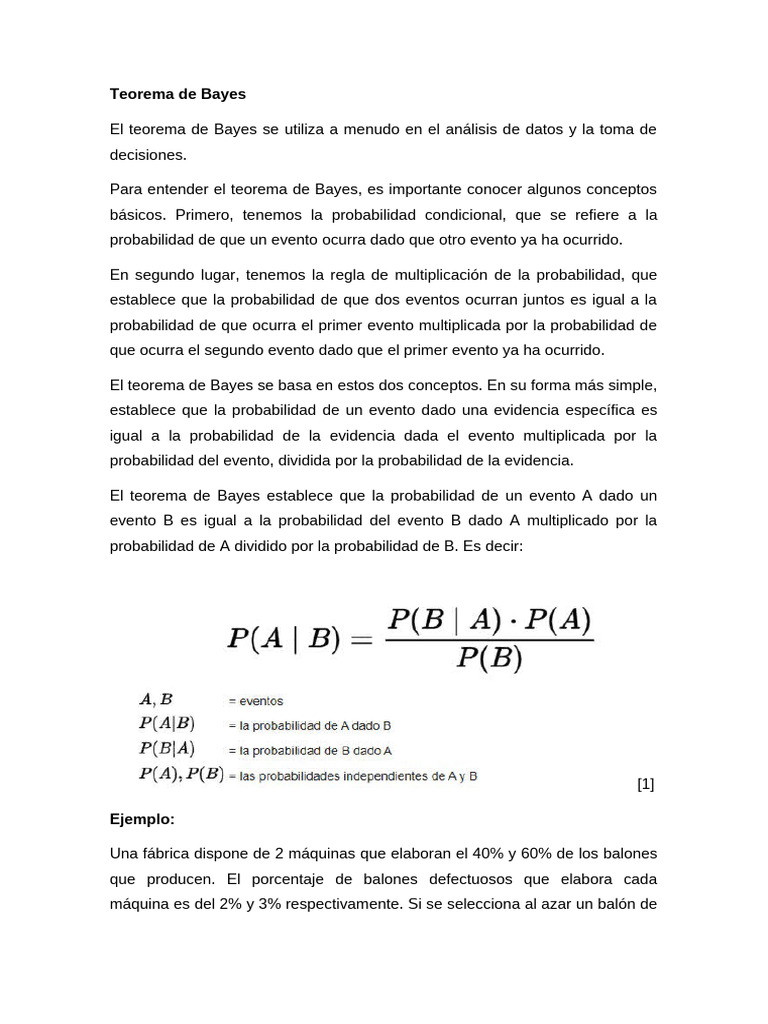 Teorema de Bayes | PDF | Probabilidad | Teorema