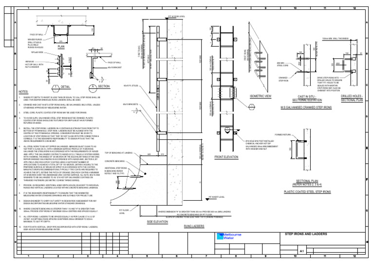 Step Irons and Ladder Specifications | PDF | Galvanization | Building ...