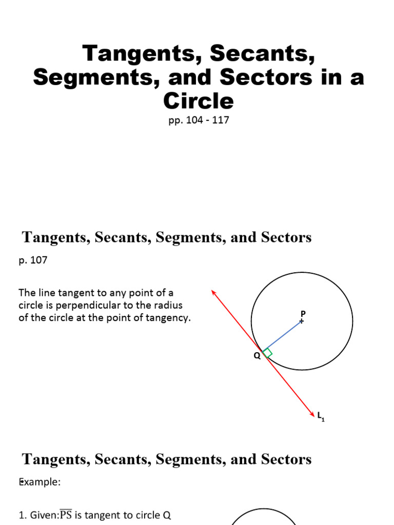Tangents, Secants | PDF | Trigonometric Functions | Circle