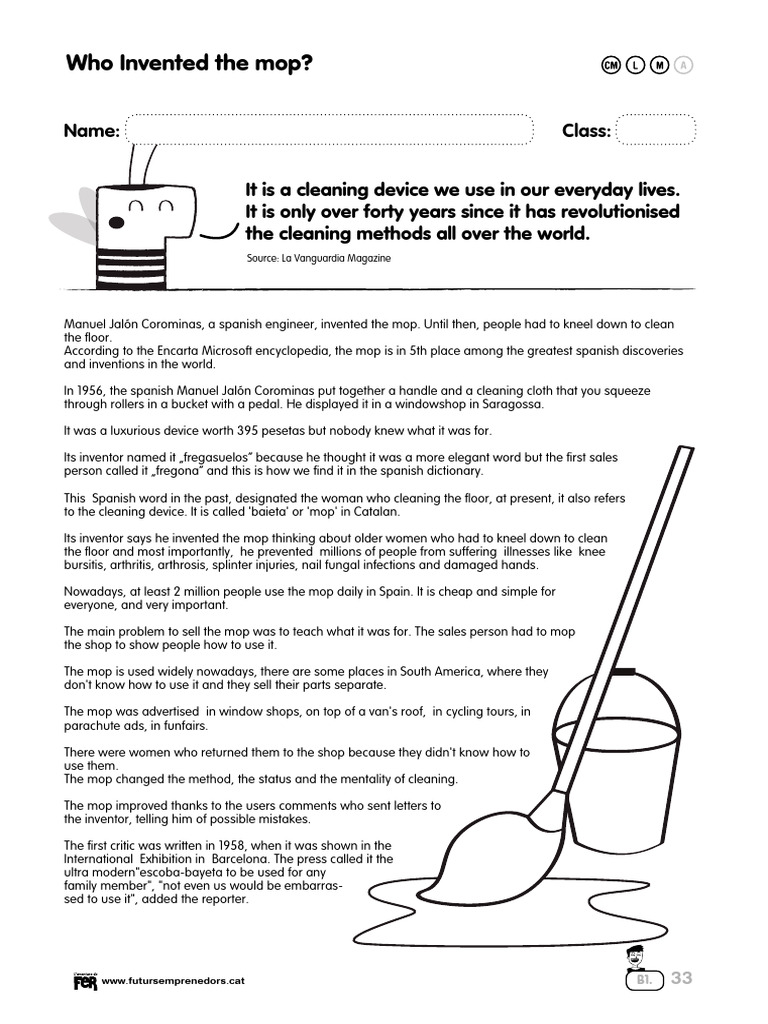Who Invented Mop | PDF