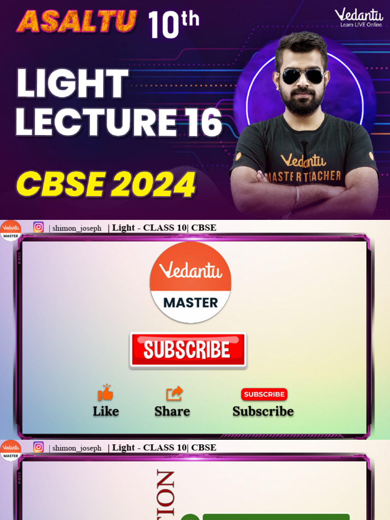 Light Lec 16 - Shimon Sir 2023-24 | PDF | Imaging | Lenses