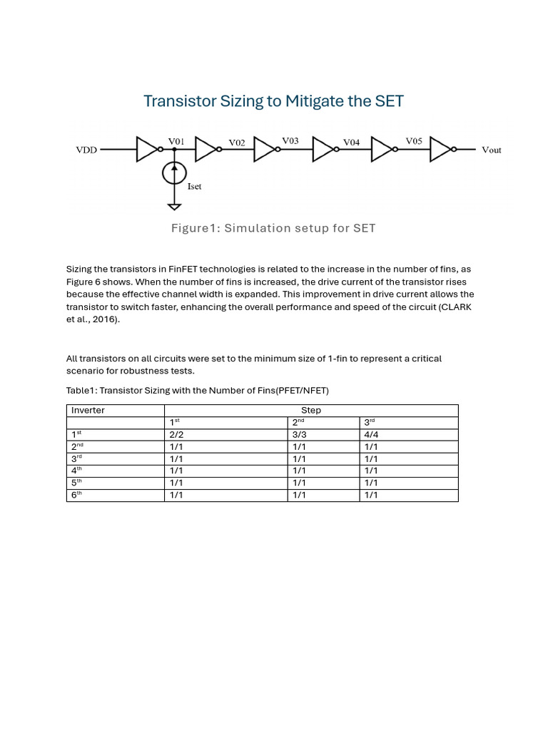 Mitigation Of Set By Sizing The Inverter Pdf Field Effect Transistor Mosfet