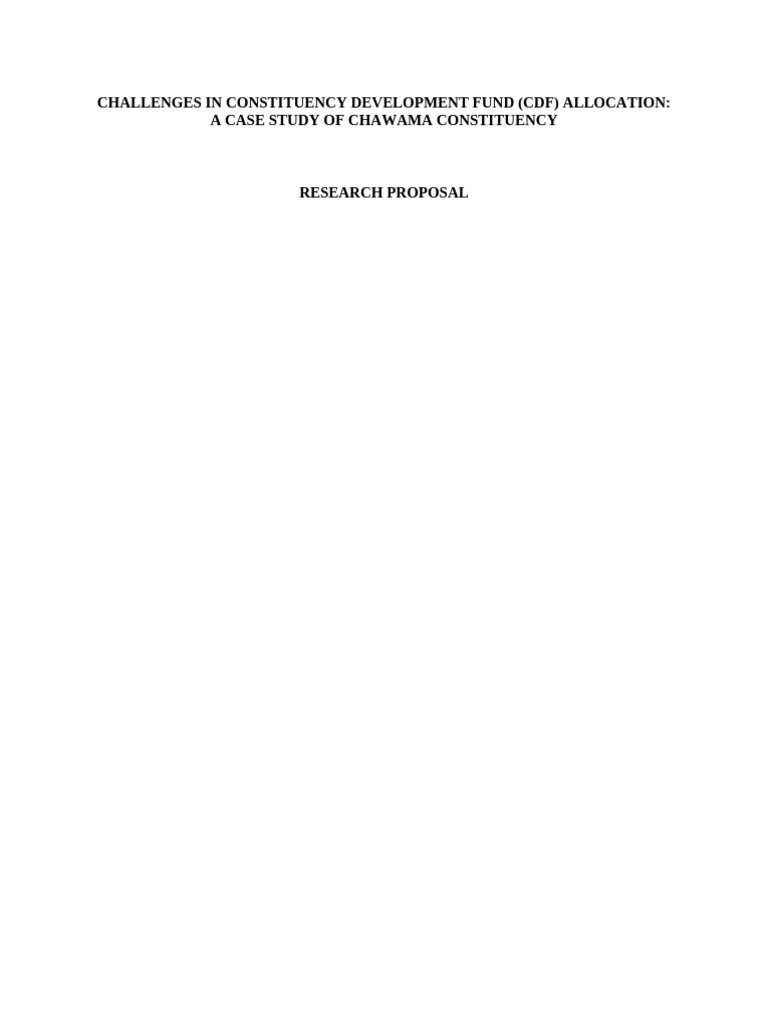 Challenges in Constituency Development Fund | PDF | Data | Quantitative ...