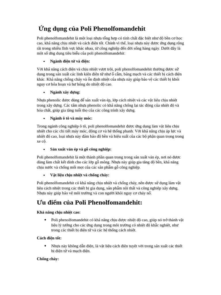 NG D NG C A Poli Phenolfomandehit | PDF
