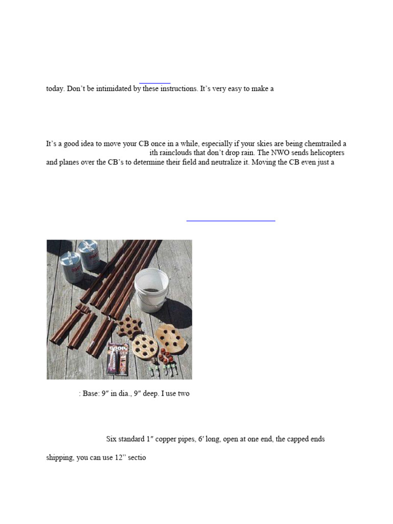 Don Croft Directions For Cloudbuster W Template | PDF | Adhesive