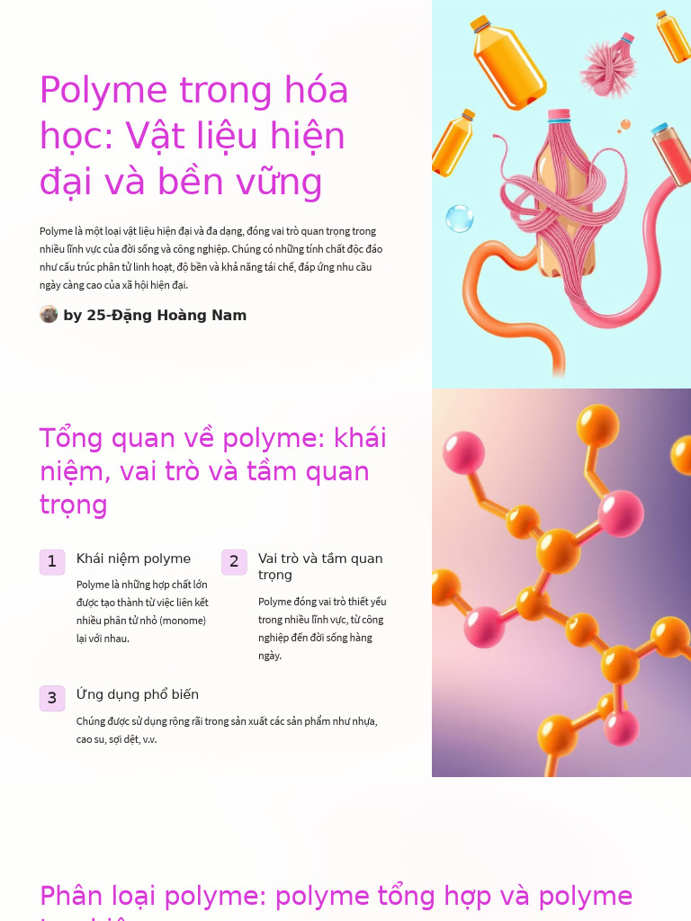 Polyme Trong Hoa Hoc Vat Lieu Hien Djai Va Ben Vung | PDF