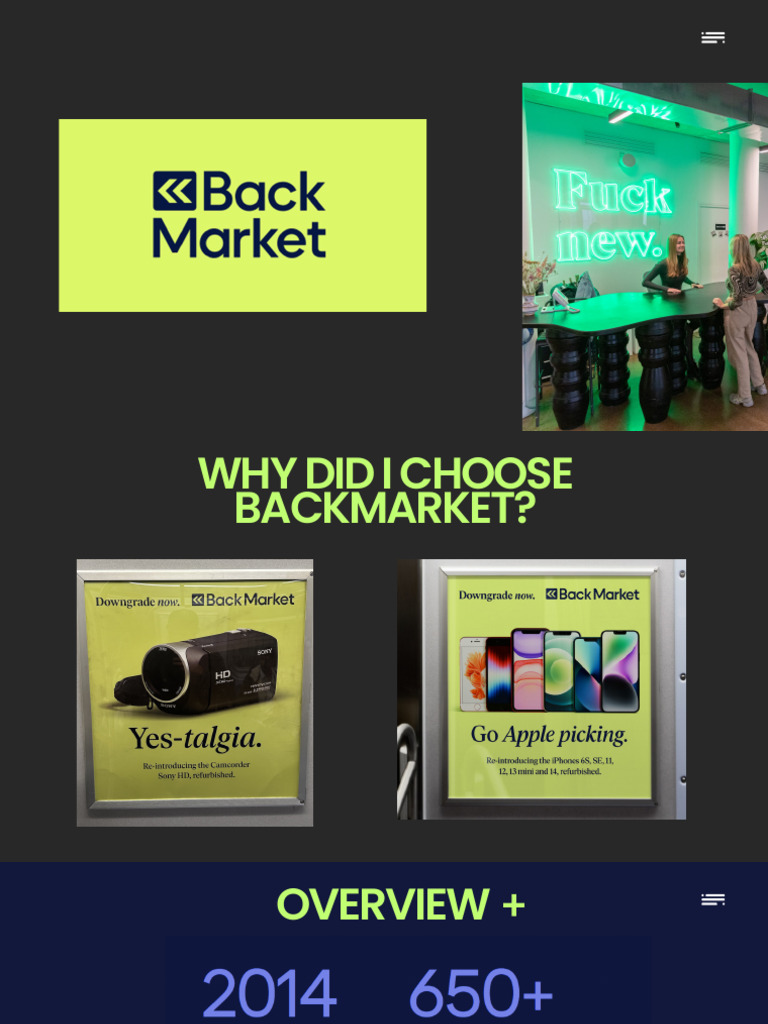 Mid Term Presentation - Backmarket | PDF