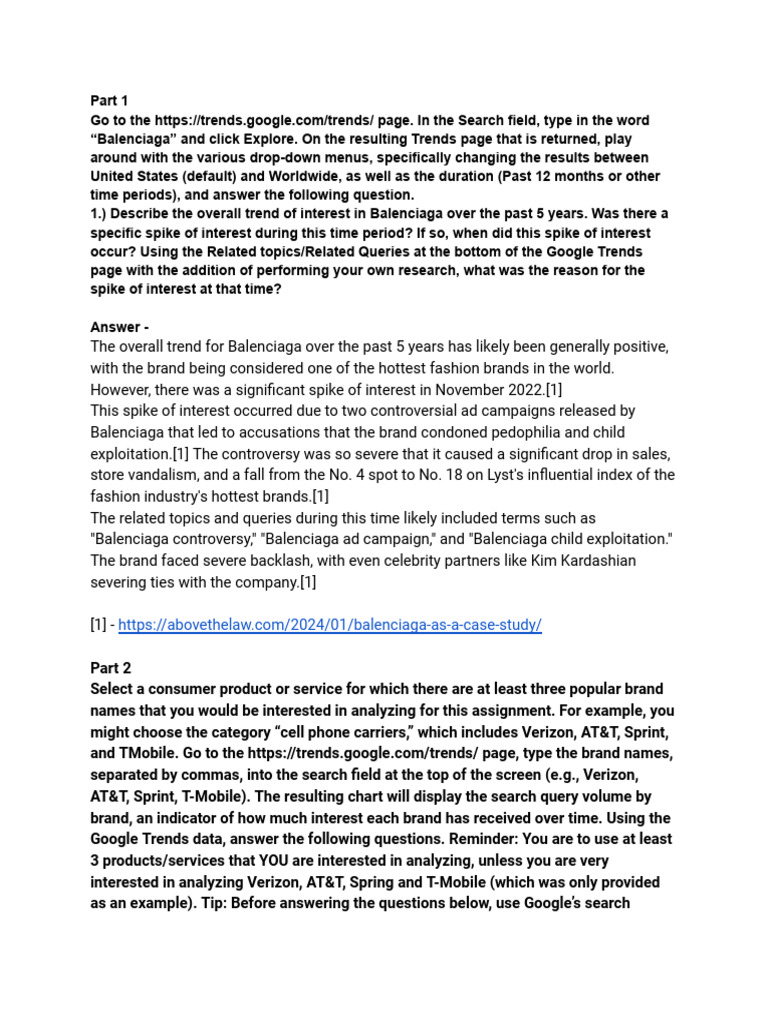 Assignment 6 - Google Trend Analysis (Individual Assignment) | PDF ...