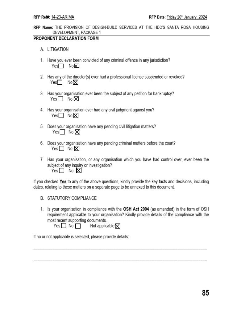 Proponent Declaration Form | PDF | Government | Political Law