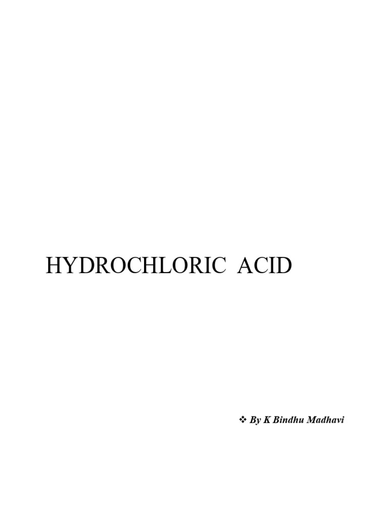 Topic Hydrochloric Acid | PDF | Hydrochloric Acid | Acid