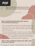 Non-Institutional Corrections Course | PDF | Pardon | Bail